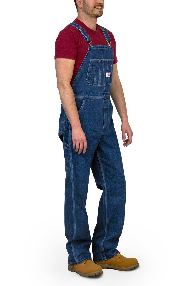 #699 Stone Washed Bib Overalls - MADE IN USA – Round House Outlet